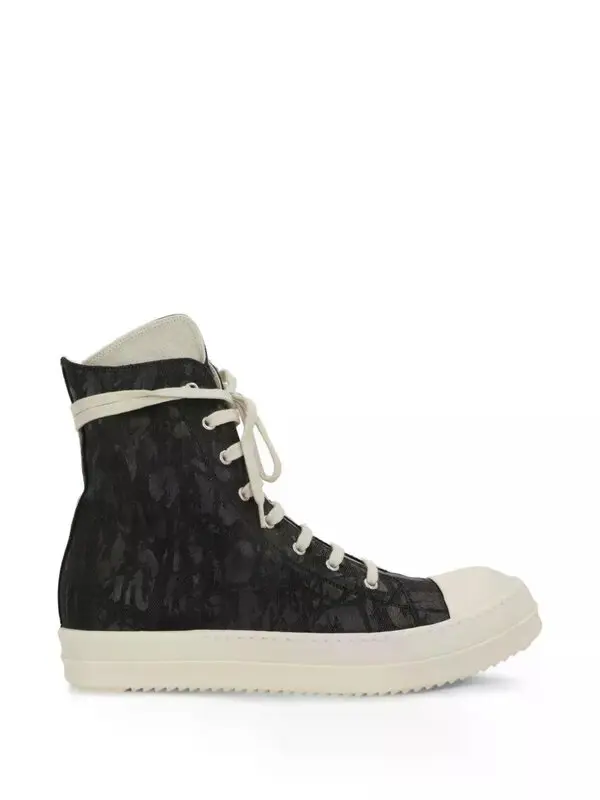 Rick Owens Coated High-top Sneakers