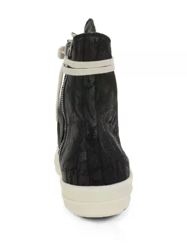 Rick Owens Coated High-top Sneakers