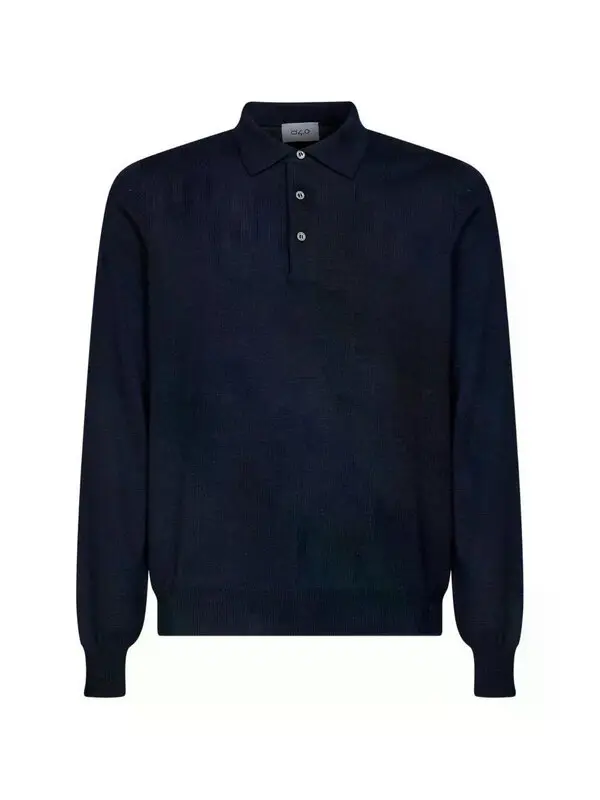 D4.0 Long-sleeve Knitted Polo Shirt