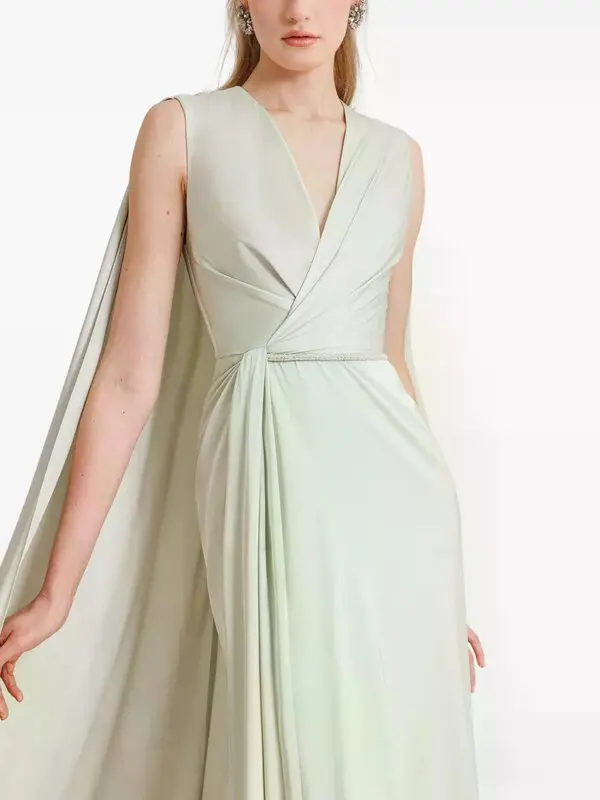 GEMY MAALOUF Cape-back Draped Maxi Dress