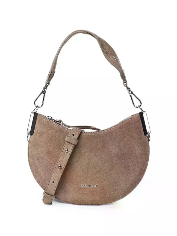 COCCINELLE Small Suede Crescent Tote Bag