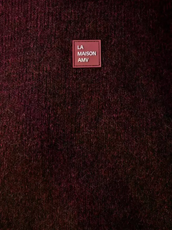 American Vintage Logo Patch Ribbed Trim Sweater
