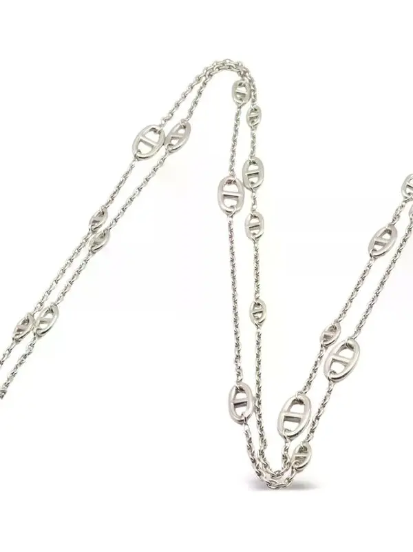 Hermès 2010s Farandole Anchor Chain Necklace - Silver