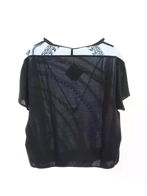 Hermès Color-block T-shirt With Rope Print - Black