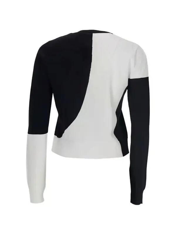 Max Mara Colour-block Intarsia-knit Sweater - Black