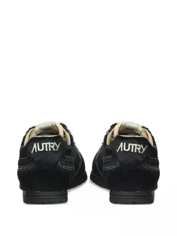 AUTRY Pony Fur-effect Lace-up Sneakers