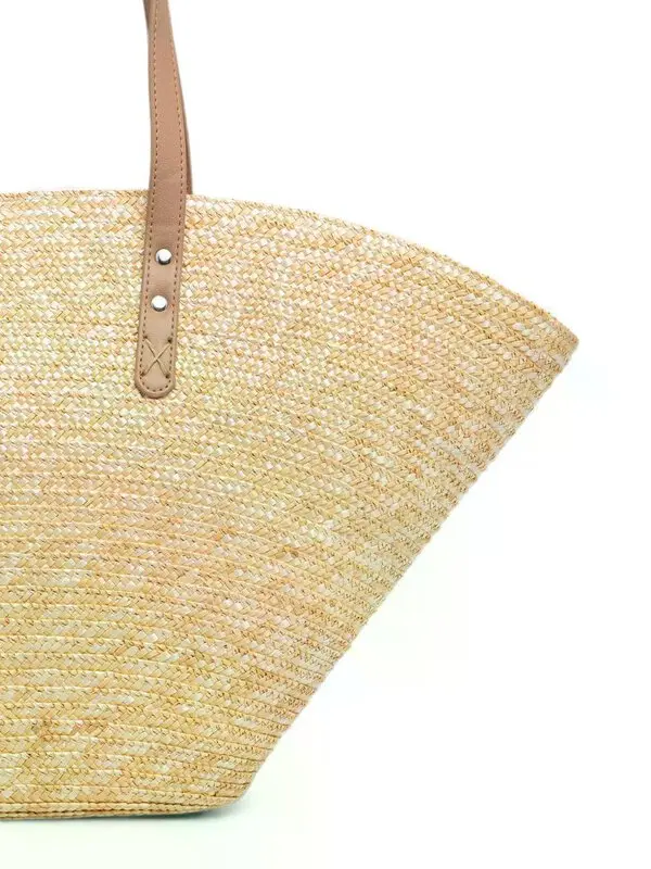 TWINSET Logo-embroidered Woven Beach Bag