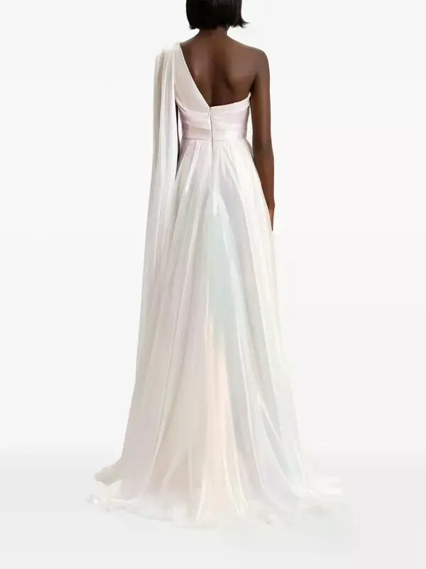 GEMY MAALOUF One-shoulder Draped Gown - White