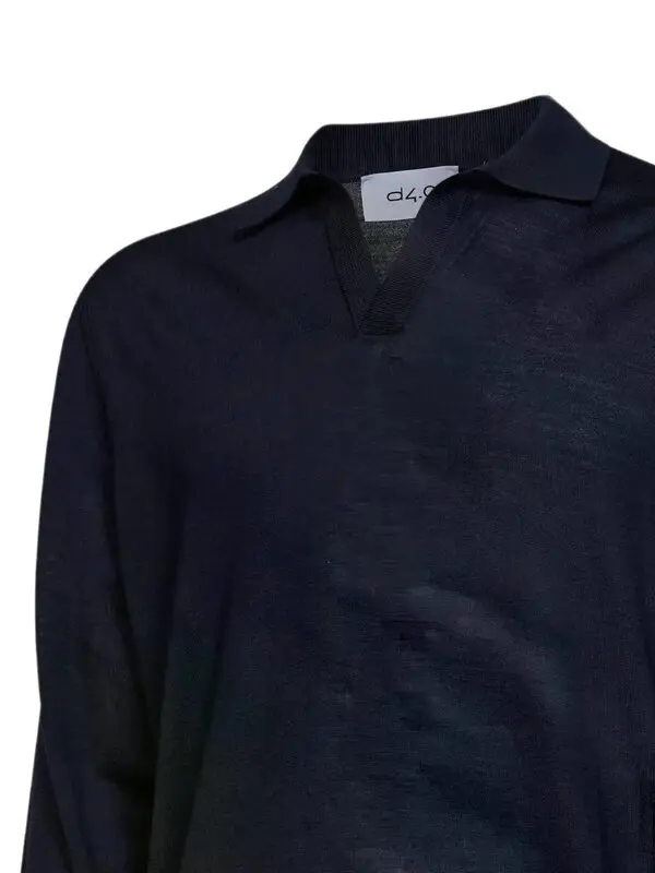 D4.0 V-neck Long-sleeve Polo Shirt