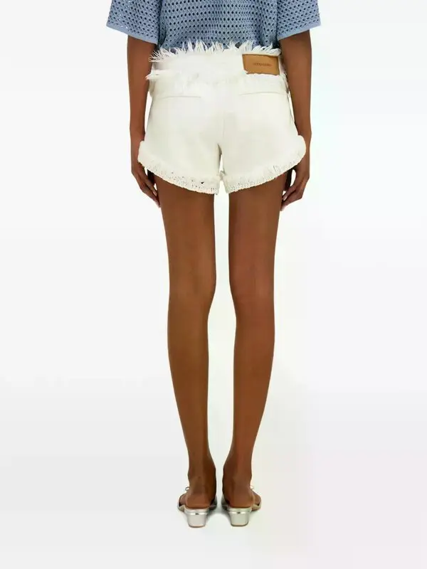 FERRAGAMO Denim Shorts With Crocheted Detailing