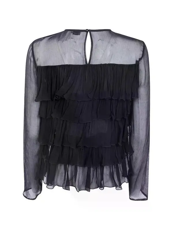 Elisabetta Franchi Ruffled Semi-sheer Blouse