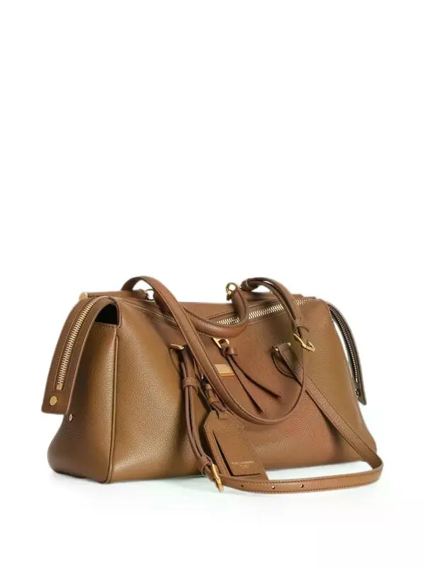 Dolce & Gabbana Calf Leather/pvc Top Handle Bag