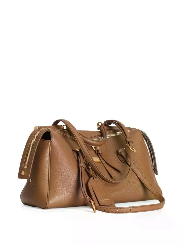 Dolce & Gabbana Medium Vittoria Handbag In Calfskin - Brown