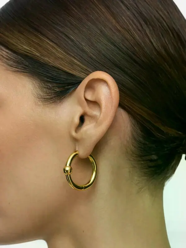 POCHE PARIS Harmony Ball-detail Hoop Earrings