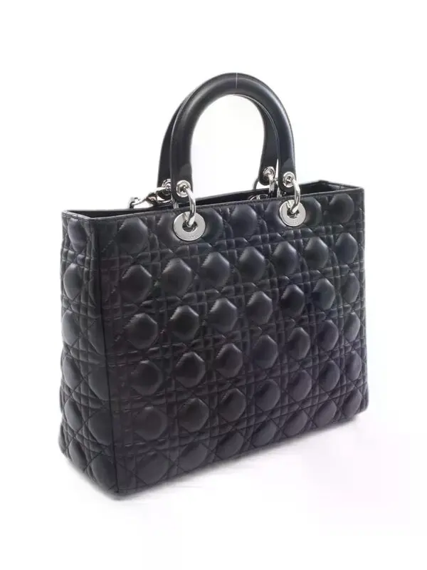 Dior Lady Cannage Tote Bag - Black