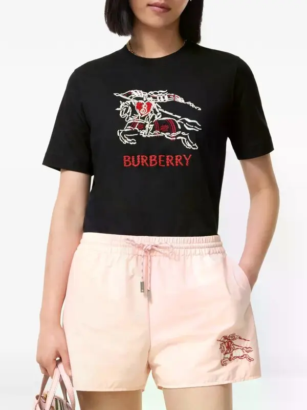 Burberry Embroidered Heart Knight Cotton T-shirt