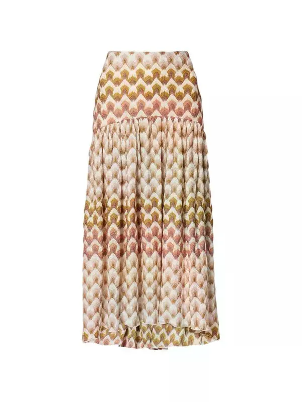 Missoni Rock Damen Zigzag-knit Skirt - Neutrals