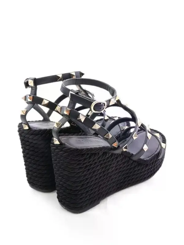Valentino Garavani 2010s Rockstud Wedge Sandals