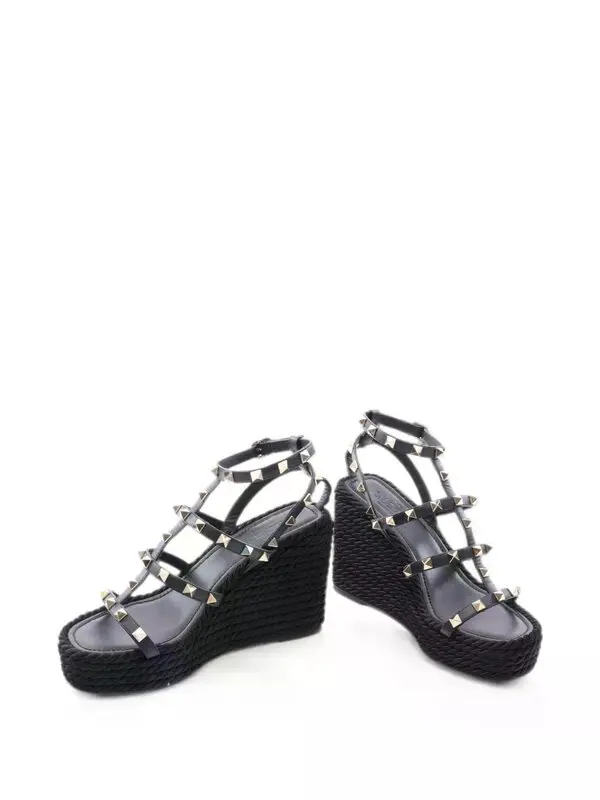 Valentino Garavani 2010s Rockstud Wedge Sandals