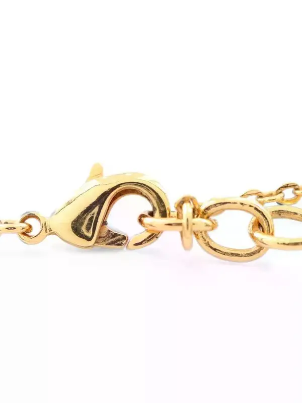 LOUIS VUITTON Tone/silver-tone Logo Plaque Necklace