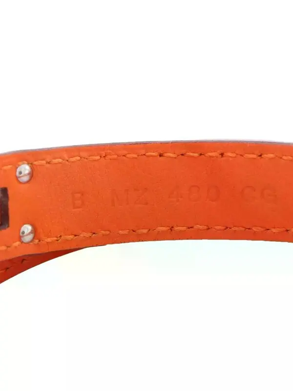 Hermès 2023 Kelly Double-tour Leather Bracelet - Orange