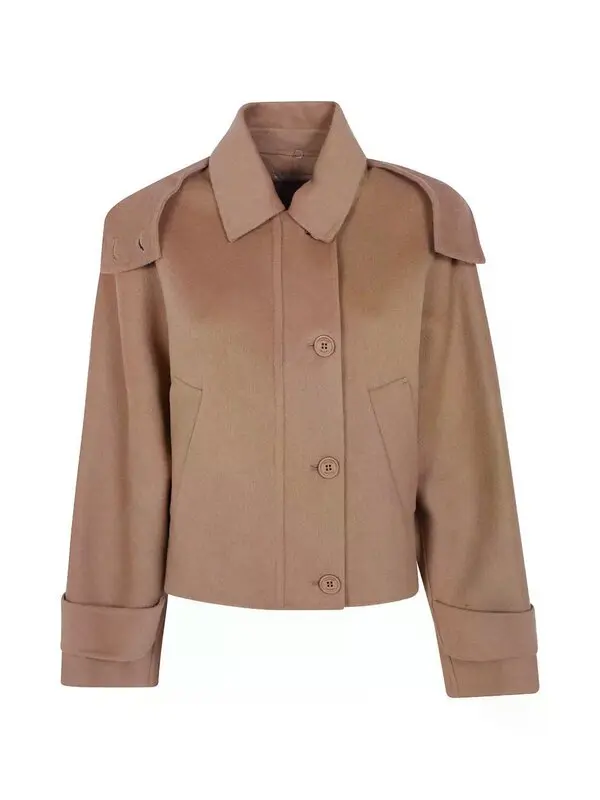 TWINSET Hooded Button-up Jacket - Neutrals