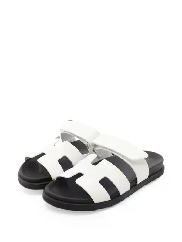 Hermès Leather Cut-out Touch-strap Sandals