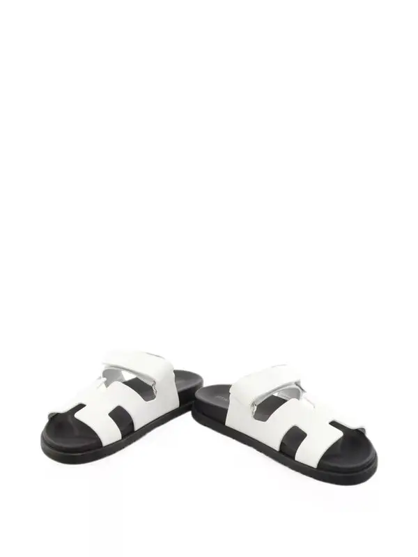 Hermès Leather Cut-out Touch-strap Sandals