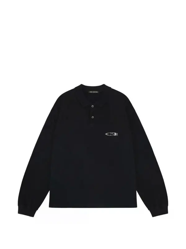 COLE BUXTON Logo-embroidered Polo-collar Sweater