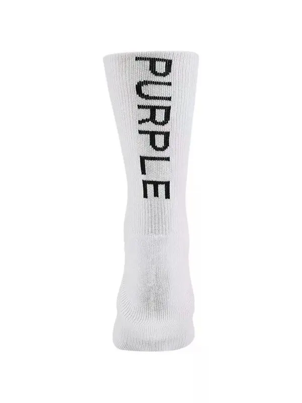 PURPLE BRAND Logo-print Crew Socks