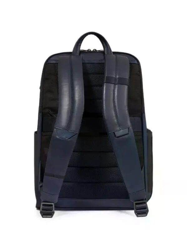 PIQUADRO Leather Multi-pocket Backpack