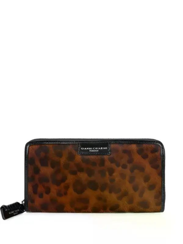 GIANNI CHIARINI Leopard-print Zip-around Wallet
