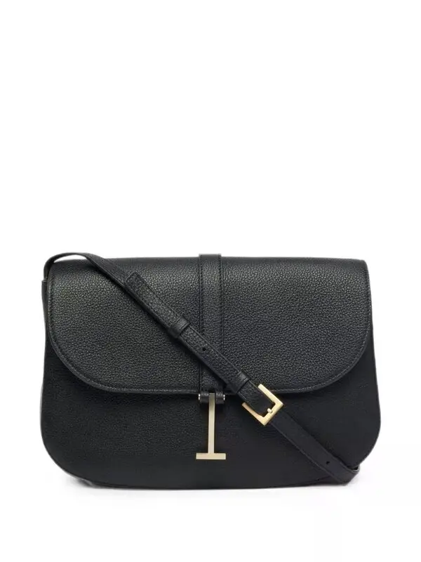 TOM FORD Kara T-logo Grained Leather Crossbody Bag