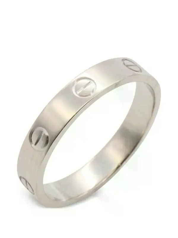 Cartier 18k White Gold Mini Love Ring - Silver