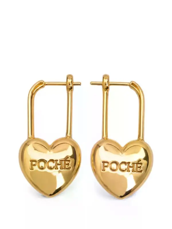 POCHE PARIS Heart Drop Earrings - Gold
