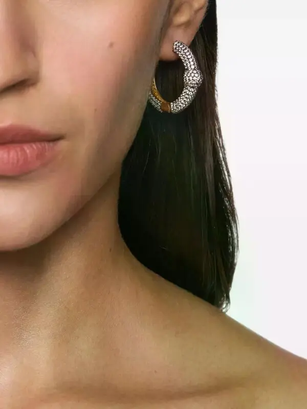 POCHE PARIS Harmony Crystal Hoop Earrings - Gold