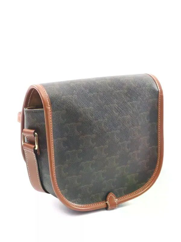 Celine Triomphe Folco Shoulder Bag - Brown