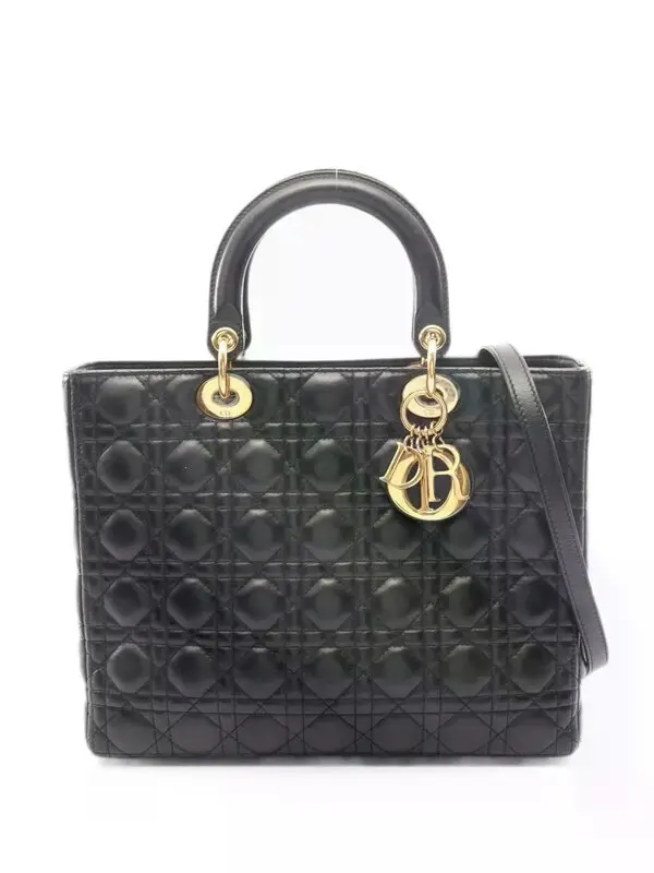 Dior Lady Canage Tote Bag - Black