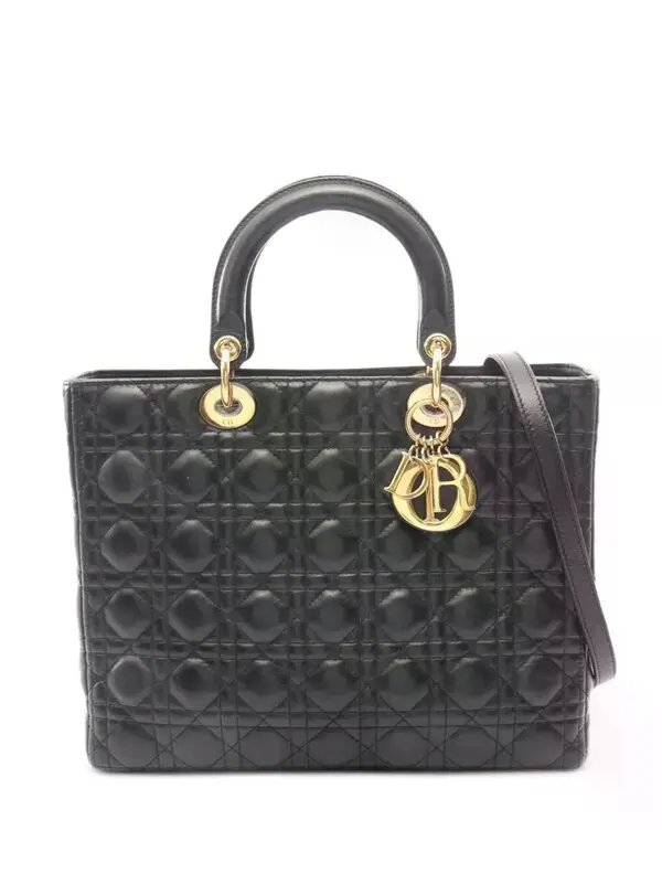 Dior Lady Canage Tote Bag - Black