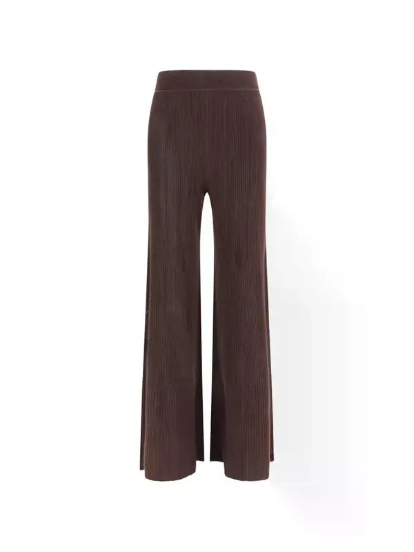Loro Piana Ribbed Knit Wide-leg Trousers