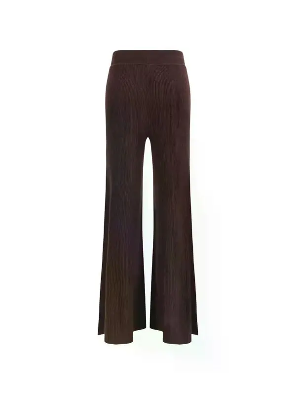 Loro Piana Ribbed Knit Wide-leg Trousers