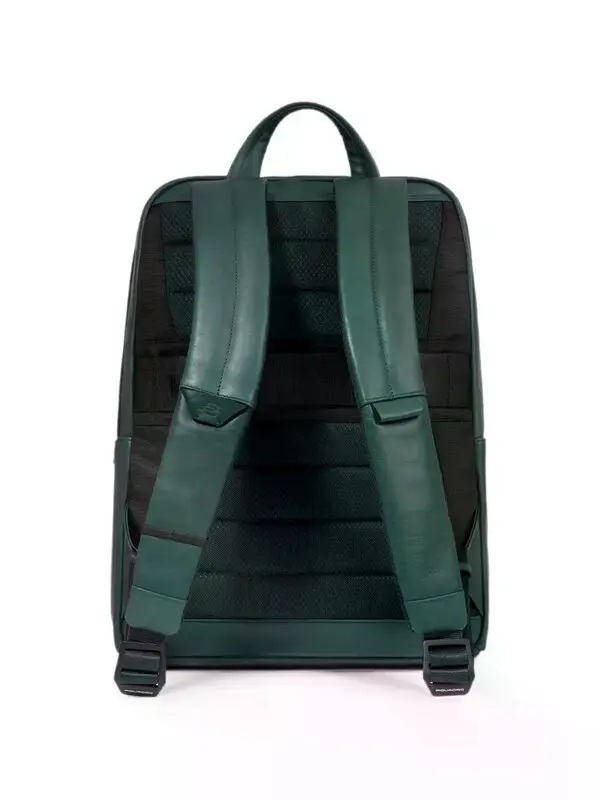 PIQUADRO Multi-pocket Leather Backpack