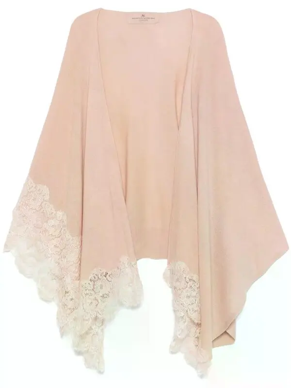 Ermanno Scervino Lace-trimmed Cape