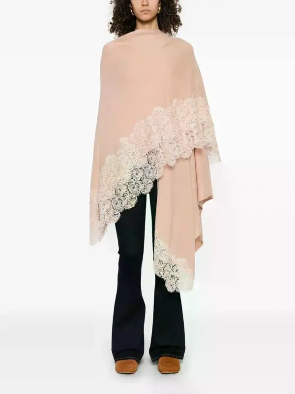 Ermanno Scervino Lace-trimmed Cape