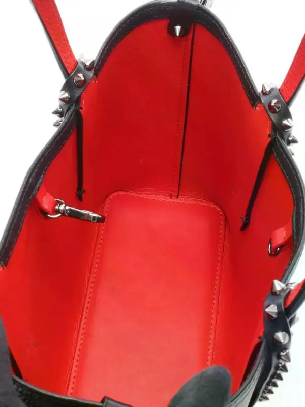 CHRISTIAN LOUBOUTIN 2010s Mini Cabata Spike-stud Tote Bag