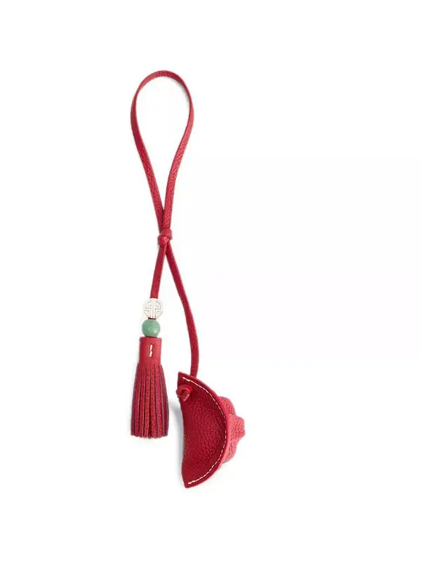Shanghai Tang Dumpling Tassel Bag Charm - Red