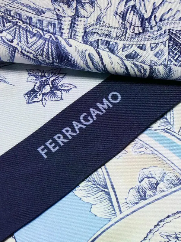FERRAGAMO Voyage-print Silk Bandeau