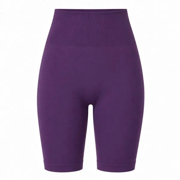 HEART AND SOUL Dark One Block High-waisted Activewear Biker Shorts - Purple