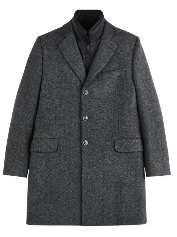 FAY Wool-blend Tailored Overcoat - Brown