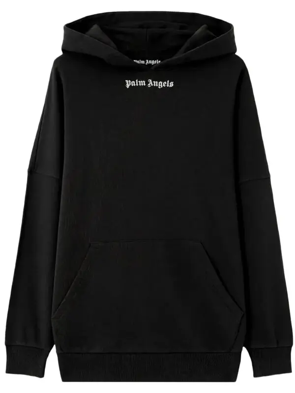 Palm Angels Cotton Hoodie - Black